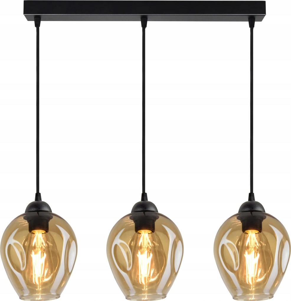 Závěsná lampa Lustr Stropní Svítidlo 3 Stínidla Med Led