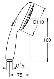 GROHE 1053152431 - Ruční sprcha VITALIO START 110 600 mm černá