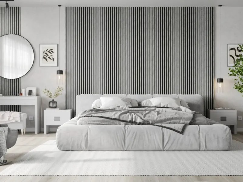 Mexen Lam-F, akustické stěnové lamely 275 × 31,5 cm, filc 6 mm, dub ledový, S105-275317-2812-061