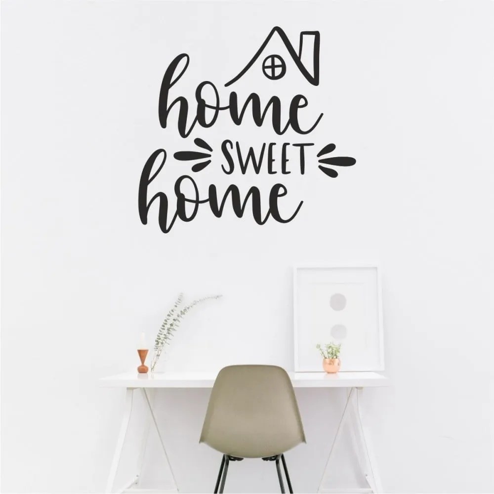 Černá nástěnná samolepka North Carolina Scandinavian Home Decors Motto V46