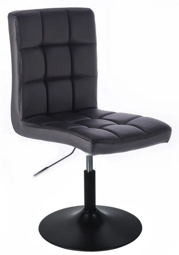 LuxuryForm DESIGN Otočná židle TOLEDO na černém talíři - černá