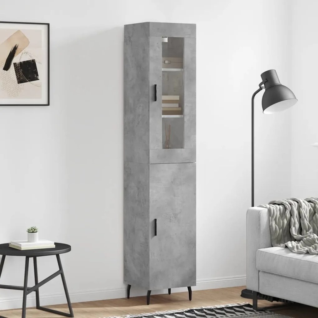 vidaXL Skříň highboard 34,5 x 34 x 180 cm kompozitní dřevo [3199188] Barva: Bílá