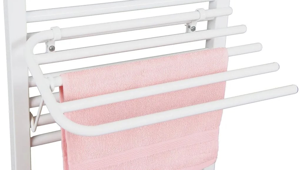 Sušák 4 ručníků na otopná tělesa s rovnými trubkami IL/EL, bílá (25-01-SV450) Aqualine