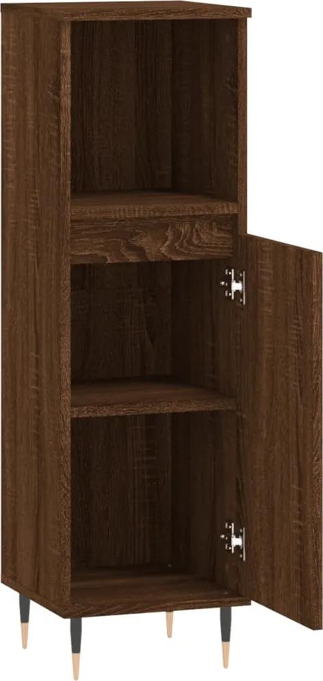 vidaXL Koupelnová skříňka 30x30x100 cm kompozitní dřevo [831555] Barva: bílá s vysokým leskem