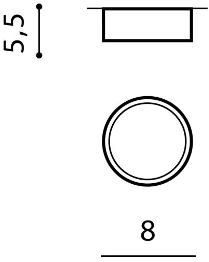 LED stropní svítidlo Monza R 8 4000K černé