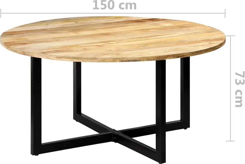 Jídelní stůl 150 x 73 cm masivní mangovníkové dřevo 247851