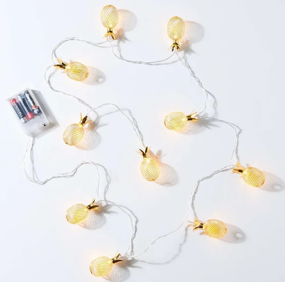 MIAMI Světelný LED řetěz s USB ananas 10 světel