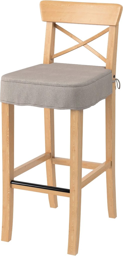 Sedák na židli IKEA Ingolf - barová barva béžová látka pletený vzor