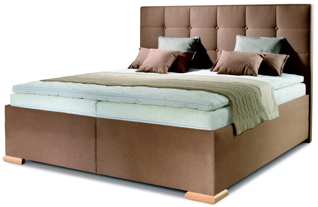 NEW DESIGN postele Americká boxspring postel MURANO bez úložného prostoru, 200×200 cm Velikost postele: 200 × 200 cm
