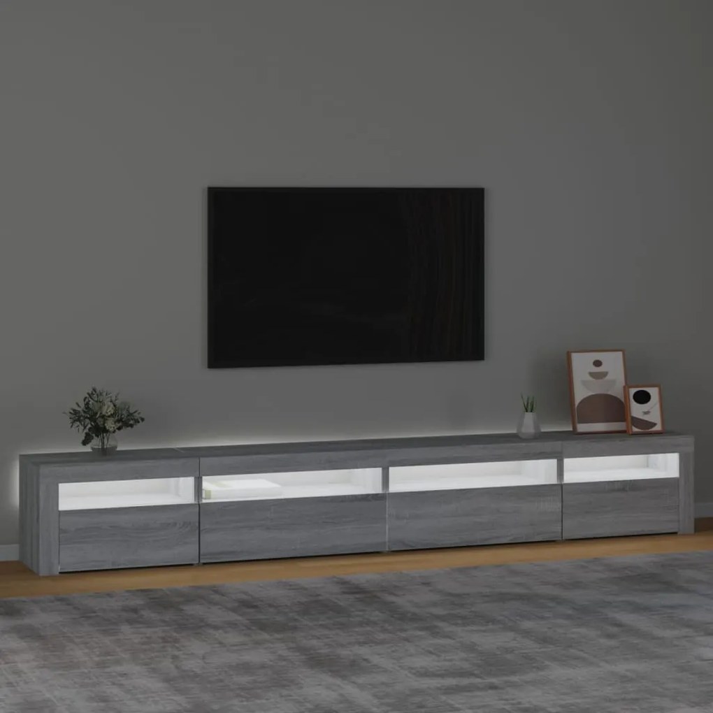 TV skříňka s LED osvětlením šedá sonoma 270 x 35 x 40 cm 3152752