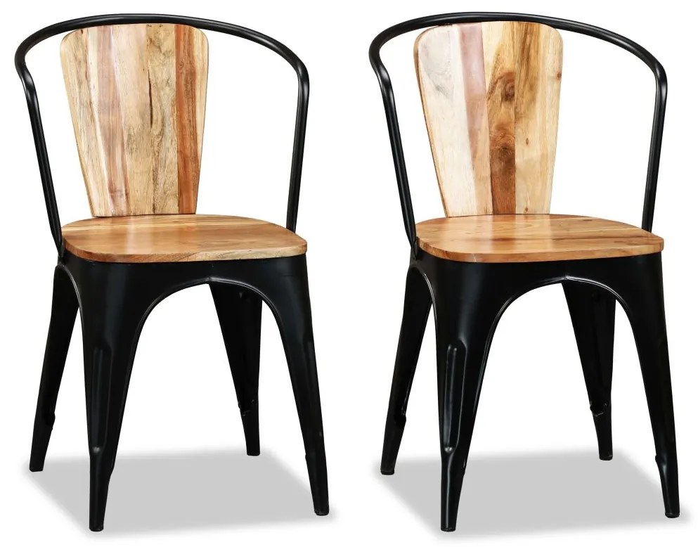 244598 vidaXL Jídelní židle masivní akáciové dřevo 2 ks