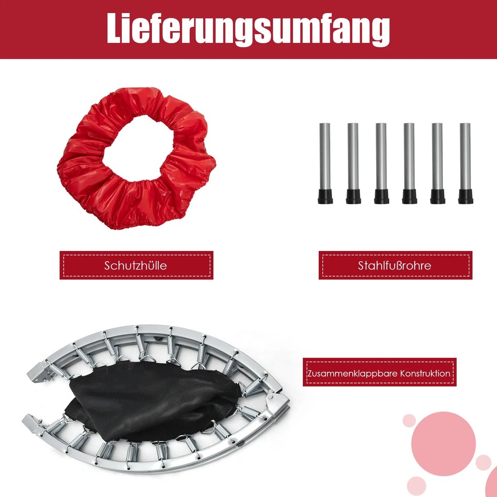 Costway Φ97 cm Mini trampolína Fitness trampolína Skládací dětská trampolína