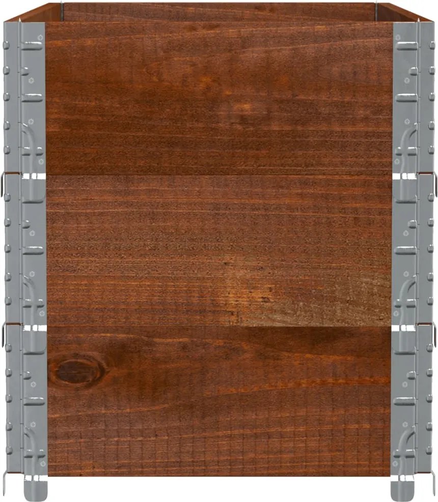 Zahradní truhlík hnědý 100 x 50 cm masivní borové dřevo 3295430
