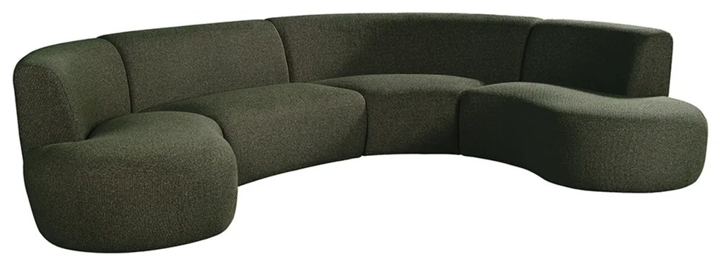 LABEL51 Pohovka do tvaru U FLORENCE zelená 350cm GA-80.195