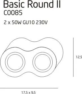 Stropní svítidlo Maxlight - BASIC ROUND 2 WH  C0085
