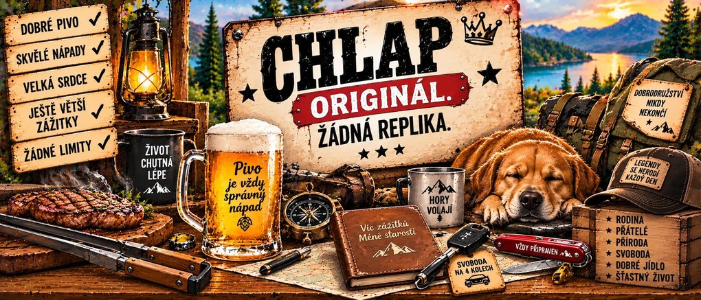 Vtipný hrnek pro chlapa CHLAP originál, žádná replika – dárek pro muže 300 ml