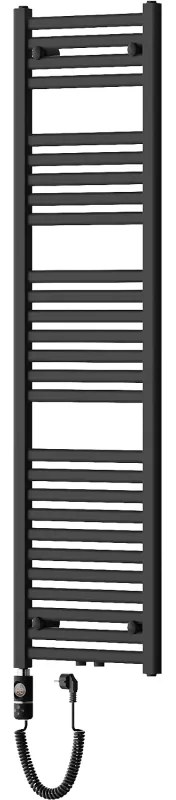Mexen Hades, elektrické topné těleso 1500 x 400 mm, 600 W, černá, W104-1500-400-2600-70
