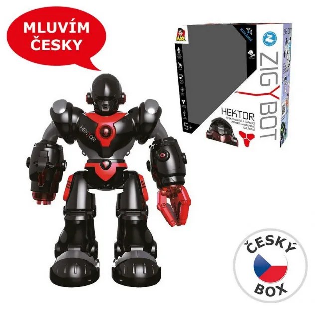 Robot Zigybot Hektor rapující robot mluví česky 35 cm