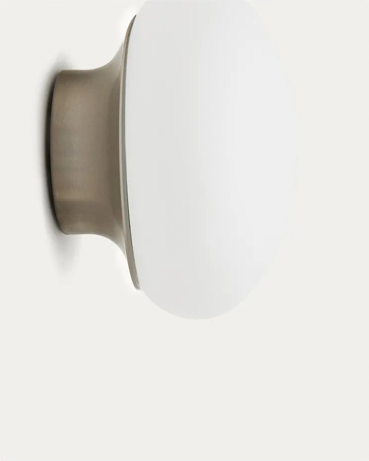 Bílé/ve stříbrné barvě nástěnné svítidlo ø 15 cm Bamila – Kave Home