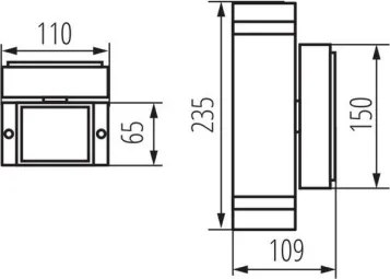 Svítidlo Kanlux ZEW EL-235J-B GU10 IP44 černá 22440