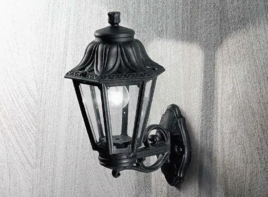 ILUX 101491 Venkovní nástěnné svítidlo Ideal Lux Anna AP1 big nero 101491 černé - IDEALLUX