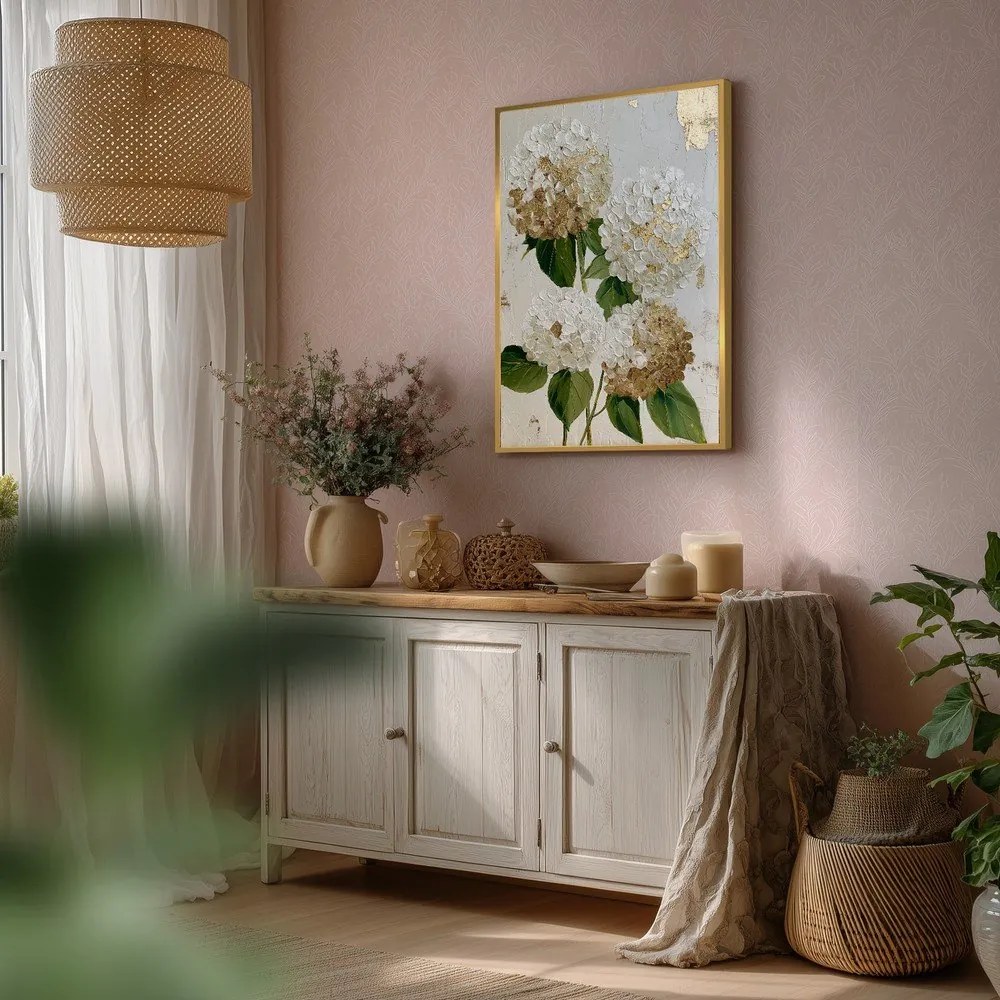 Tištěný obraz s rámem 60x90 cm Hydrangea – Styler