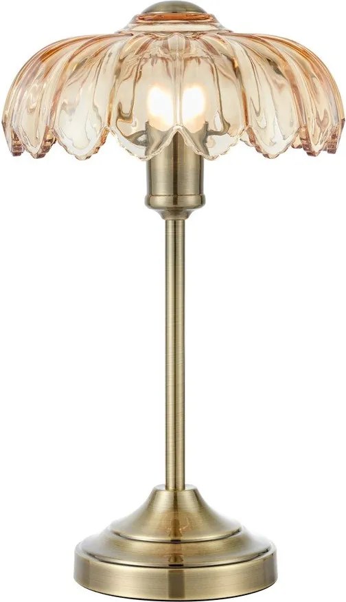 Stolní lampa v mosazné barvě/jantarová (výška 43 cm) Kurage – Markslöjd