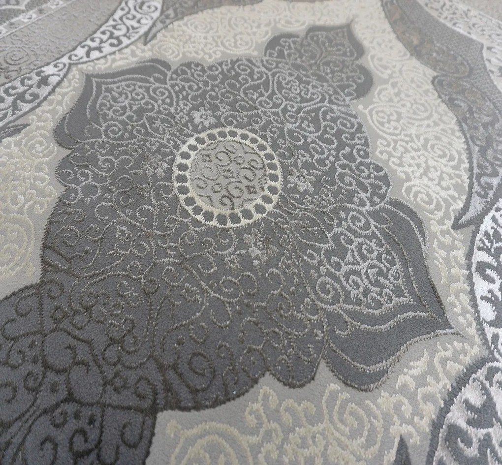 BE Koberec Allianz 6302 GREY - šedý obdélníkový Rozměr: 60x100 cm