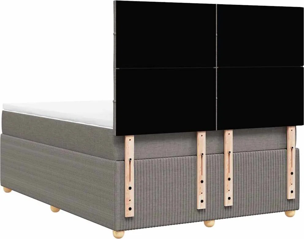 Box spring postel s matrací taupe 140x190 cm textil 3292055