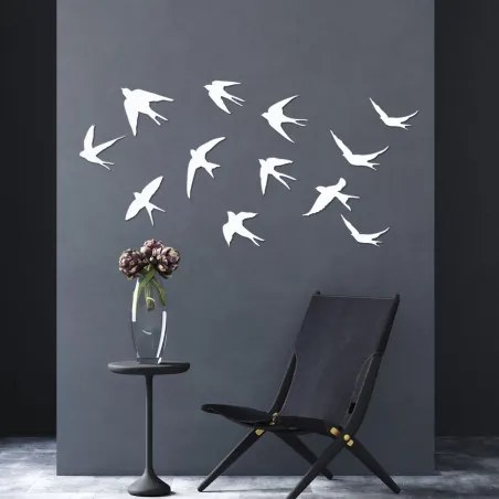 Dřevěné dekorace létajících ptáků na zeď | SENTOP HDF0542-akcia20