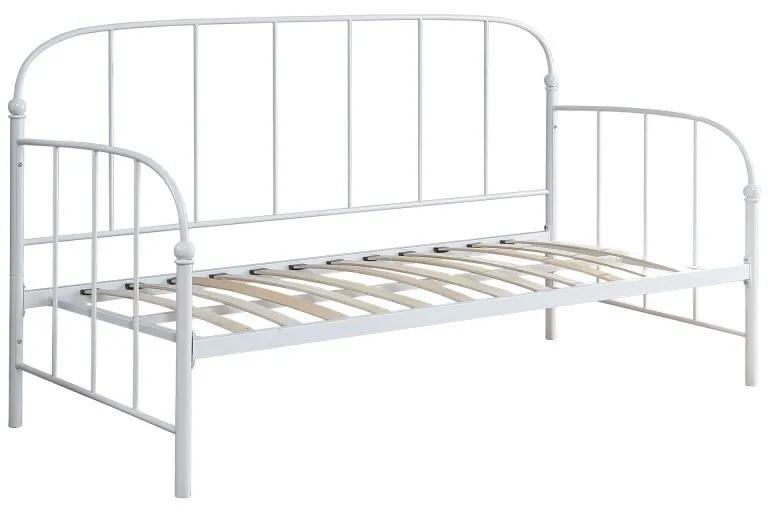 Hector Kovová postel Sotterra 90x200 cm bílá