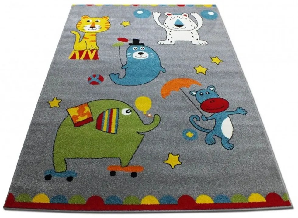 Dětský koberec Cirkus šedý, Velikosti 200x290cm