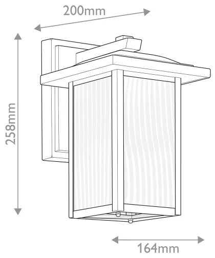 Kichler KL-CAPPANNA-S-BKT - Venk. nástě. svítidlo S CAPPANNA 1xE27/60W/230V IP44