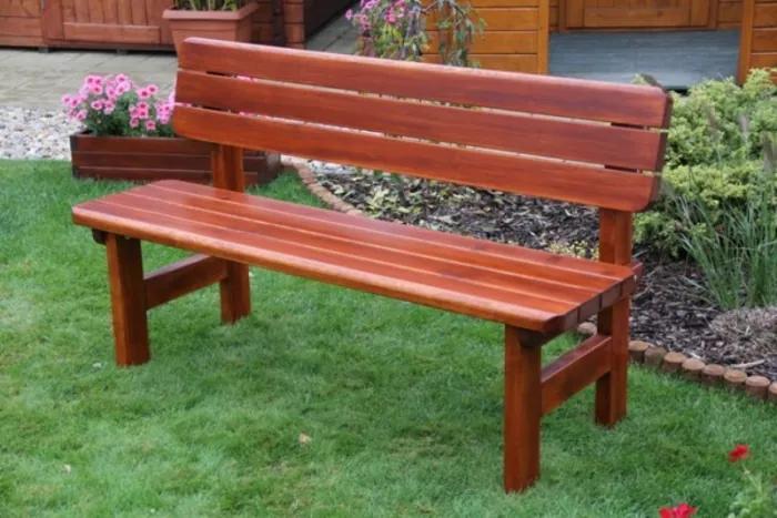 zahradní lavice Rovna 134 - zahradní lavice s opěradlem, pro zahradní nábytek Liška Zahradní nábytek