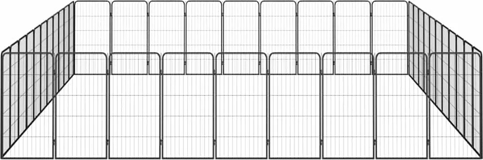 40panelová ohrádka pro psy černá 50 x 100 cm práškovaná ocel 3115966