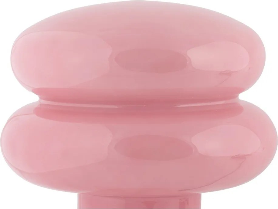Růžová skleněná stolní lampa (výška 24 cm) Incesante – Leitmotiv