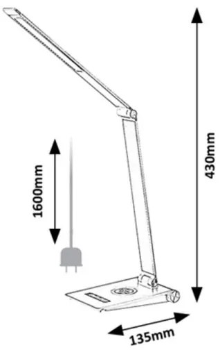 Rabalux 2029 - LED Stmívatelná stolní lampa NILFGARD LED/13W/230V 2800-5000K