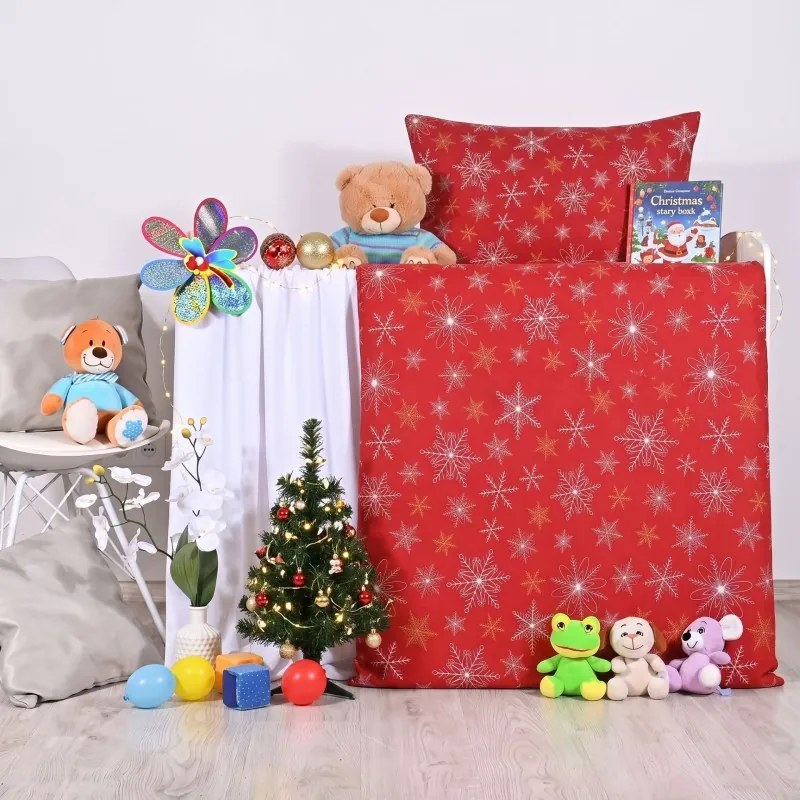 Vánoční povlečení Aurelia červené EMI, Dětský set 90x130 + 45x65