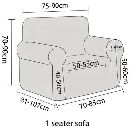 4Home Napínací potah na křeslo Nature, 75 - 95 cm