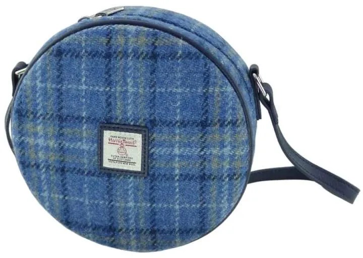 Kabelka Bannock Harris Tweed - Light Blue Check