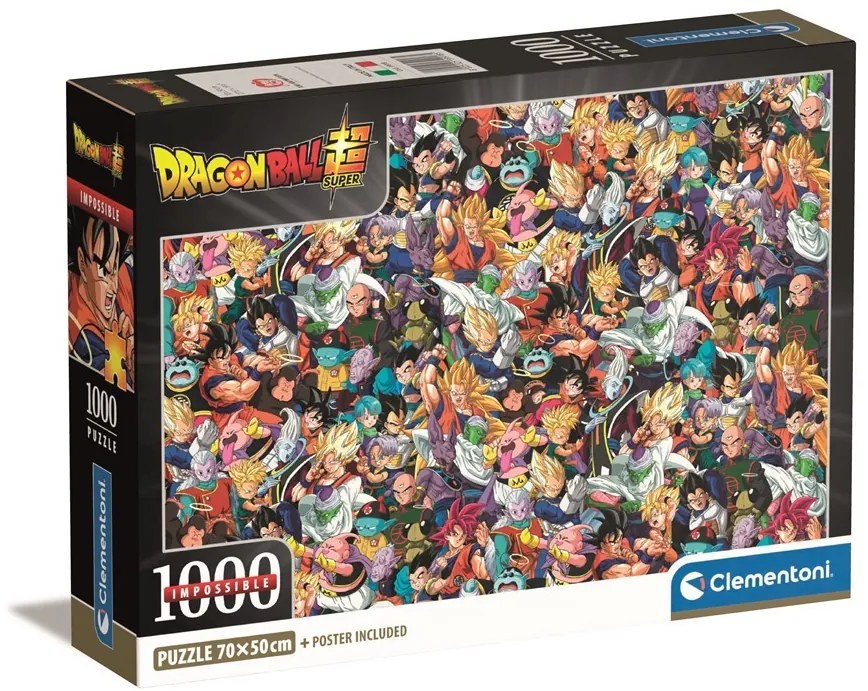 Clementoni - Puzzle 1000 Impossible Dragon Ball - Compact