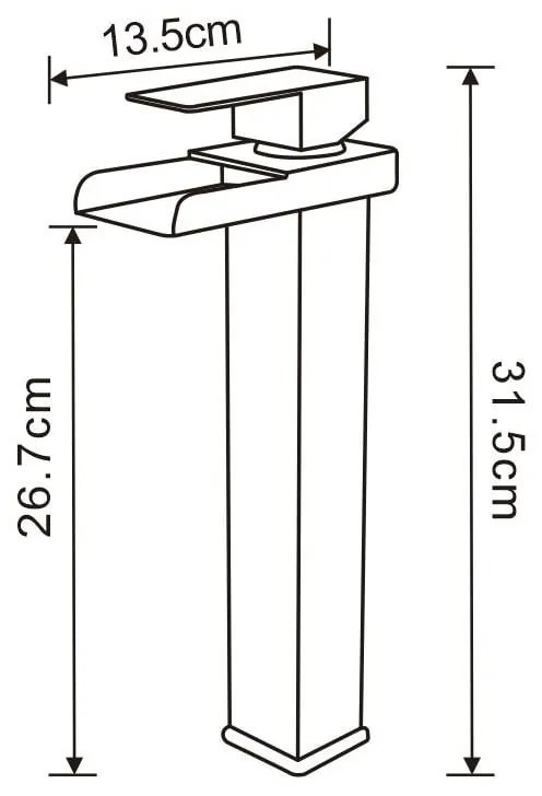Mexen Hydra, vysoká umyvadlová baterie, zlatá, 744910-50