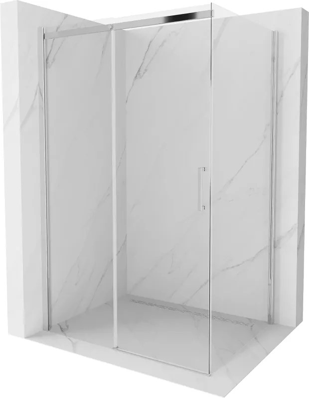 Mexen Omega sprchový kout 130x100cm, 8mm sklo, chromový profil-čiré sklo, 825-130-100-01-00