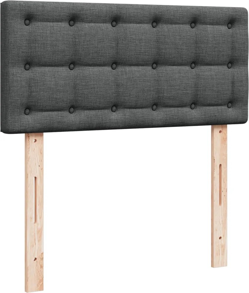 Box spring postel s matrací tmavě šedá 80 x 200 cm textil 3286910