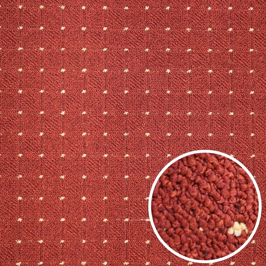 Condor Carpets, AKCE: 70x200 cm Kusový koberec Udinese terra - neúčtujeme odřezky z role - obšitý ze všech stran, šíře, oranžová, filc, chodba / předsíň