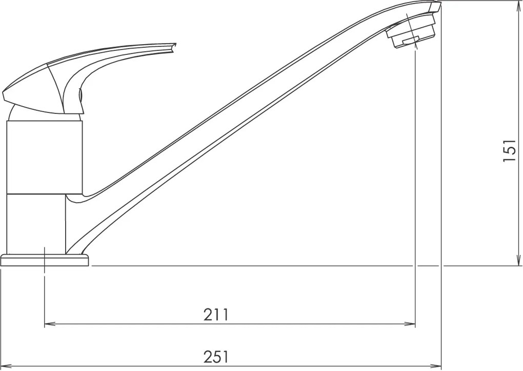 Novaservis Metalia 57 57091.0 dřezová baterie stojánková