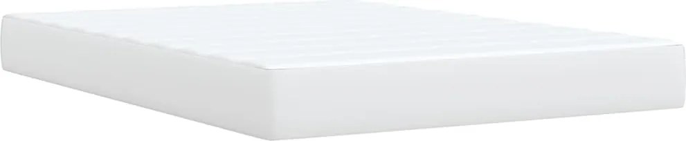 Box spring postel s matrací bílá 140x200 cm umělá kůže 3285214