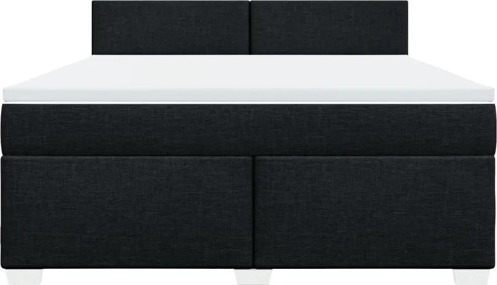 Box spring postel s matrací černá 180x200 cm textil 3285962