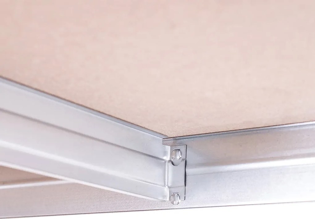 Kovový regál RIVET PRO 252x120x45 DTD dřevotříska 5 úrovní pozinkovaná