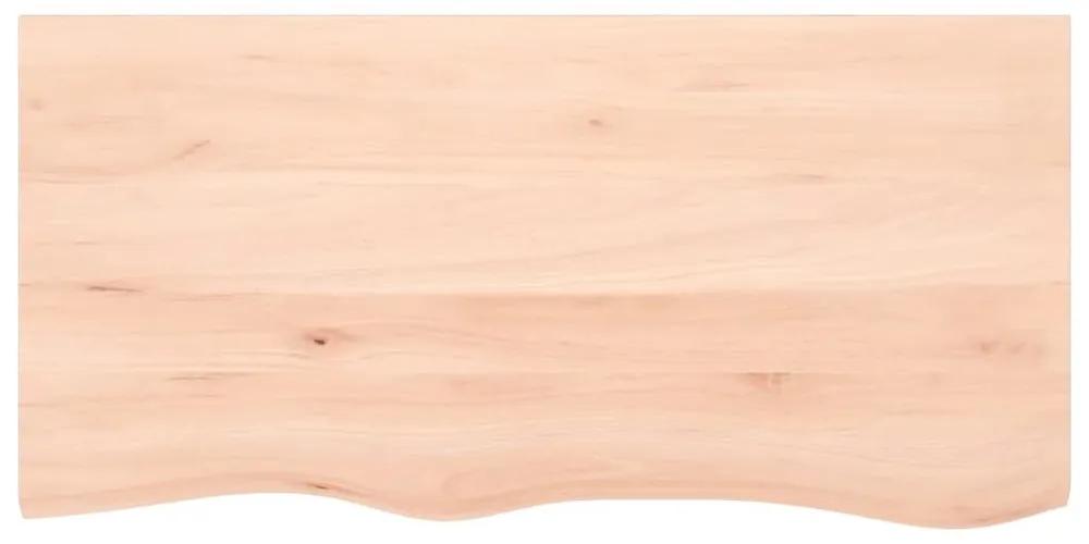 Petromila Nástěnná police 100x50x(2-4) cm neošetřené masivní dubové dřevo